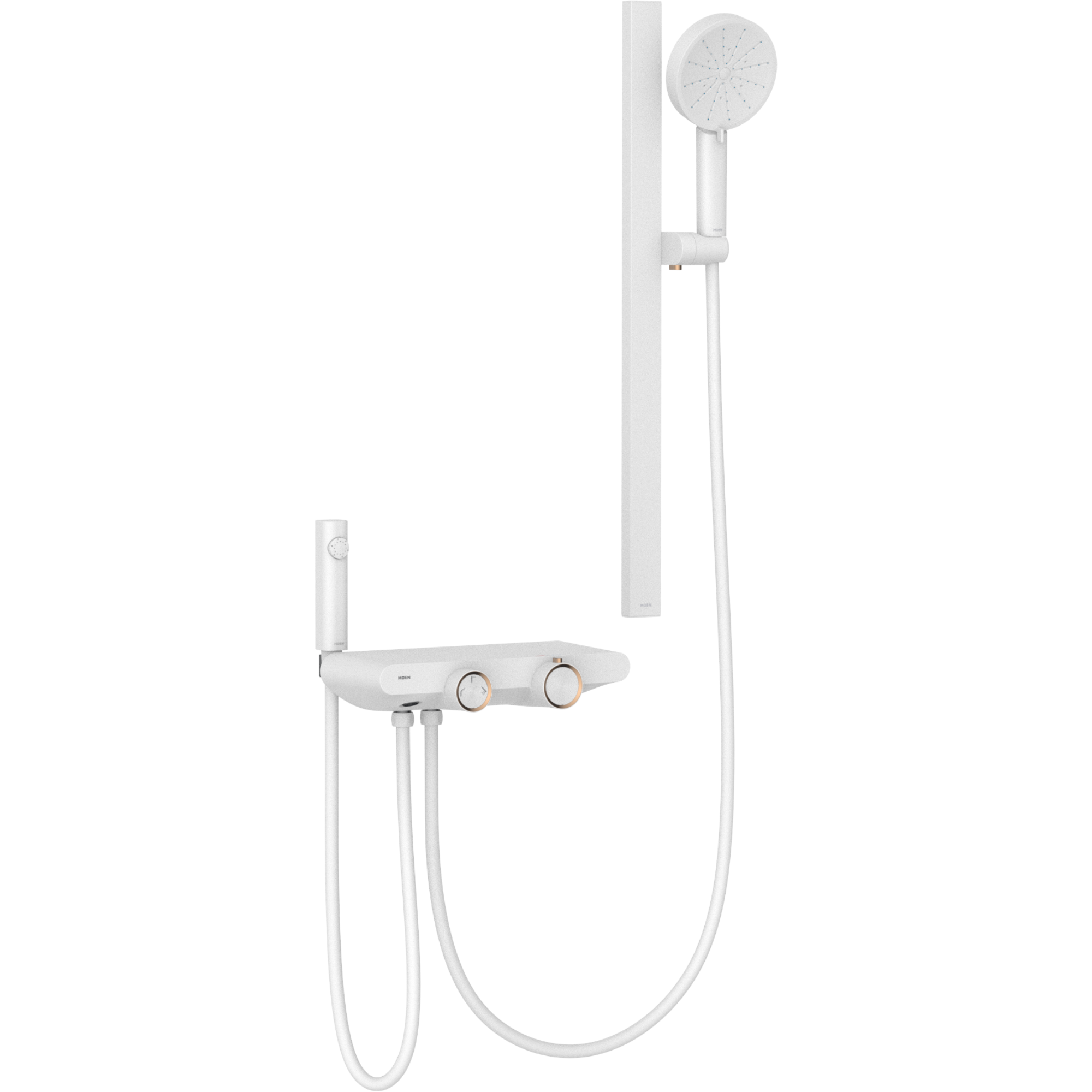 内卡 三功能非恒温花洒套装 ,软连接,雅白 -Moen摩恩中国官网