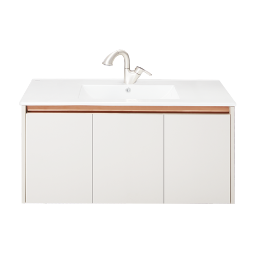 欧诺 1010mm 浴室柜组合(象牙白)(单孔) = BC6001-001WH + BC6004-101 -Moen摩恩中国官网