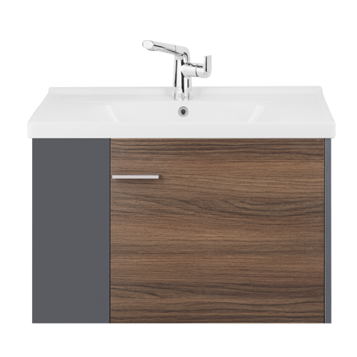 爵仕810mm浴室柜组合 左开放(胡桃木)(单孔)=BC7001-001WD+BC7004-101 -Moen摩恩中国官网